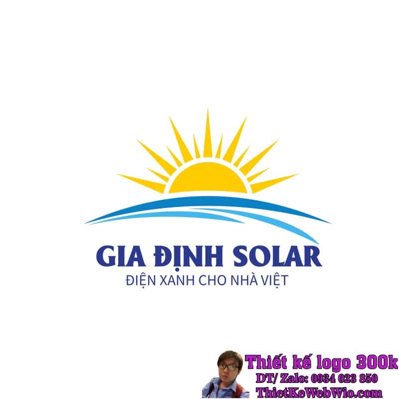 Thiết kế logo điện Gia Định Solar, GIÁ RẺ 300K ĐẸP CHUYÊN NGHIỆP - WIO