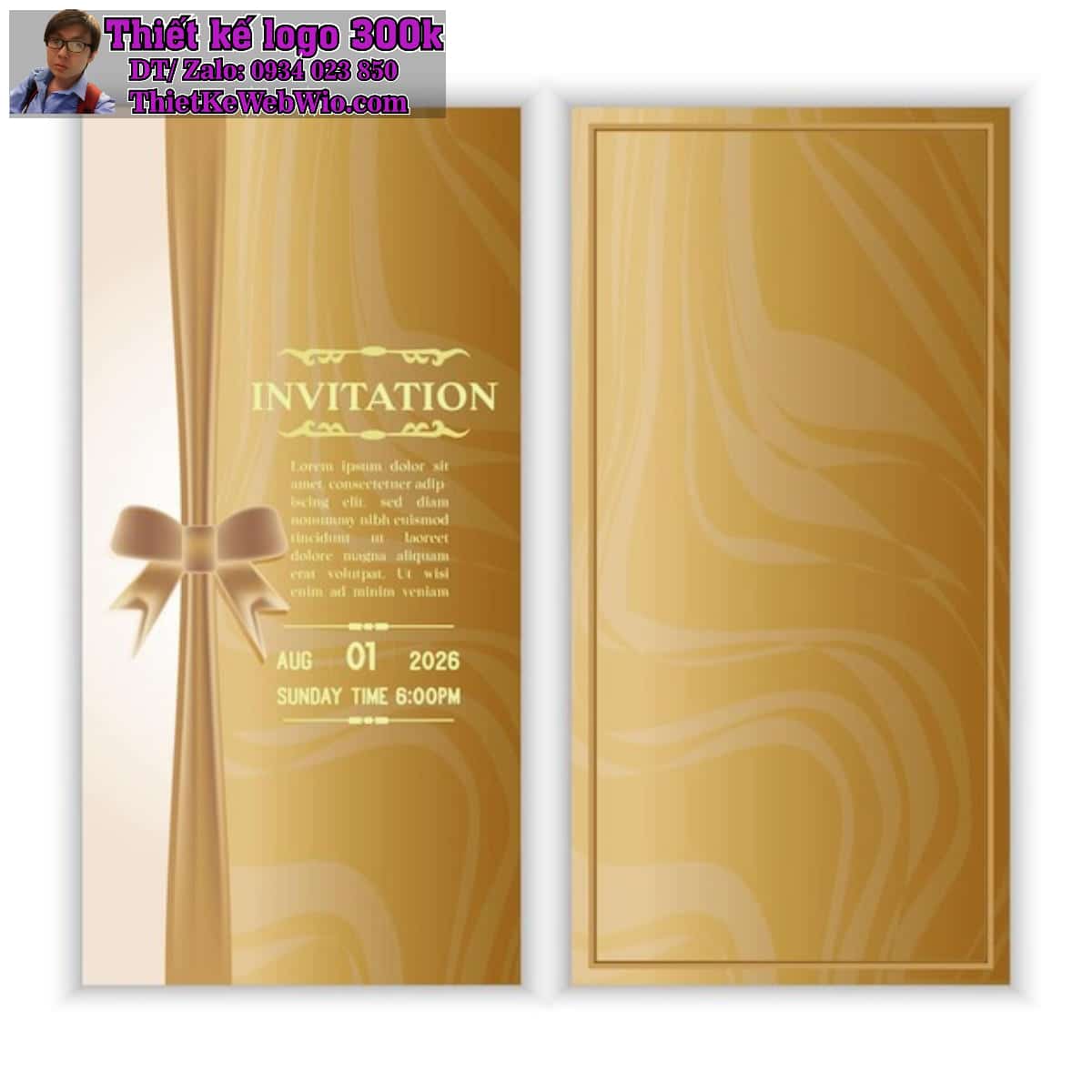 Thiết kế thiệp ( thư ) mời Tiệc khai trương Chào Đón (Welcome Party) - WIO