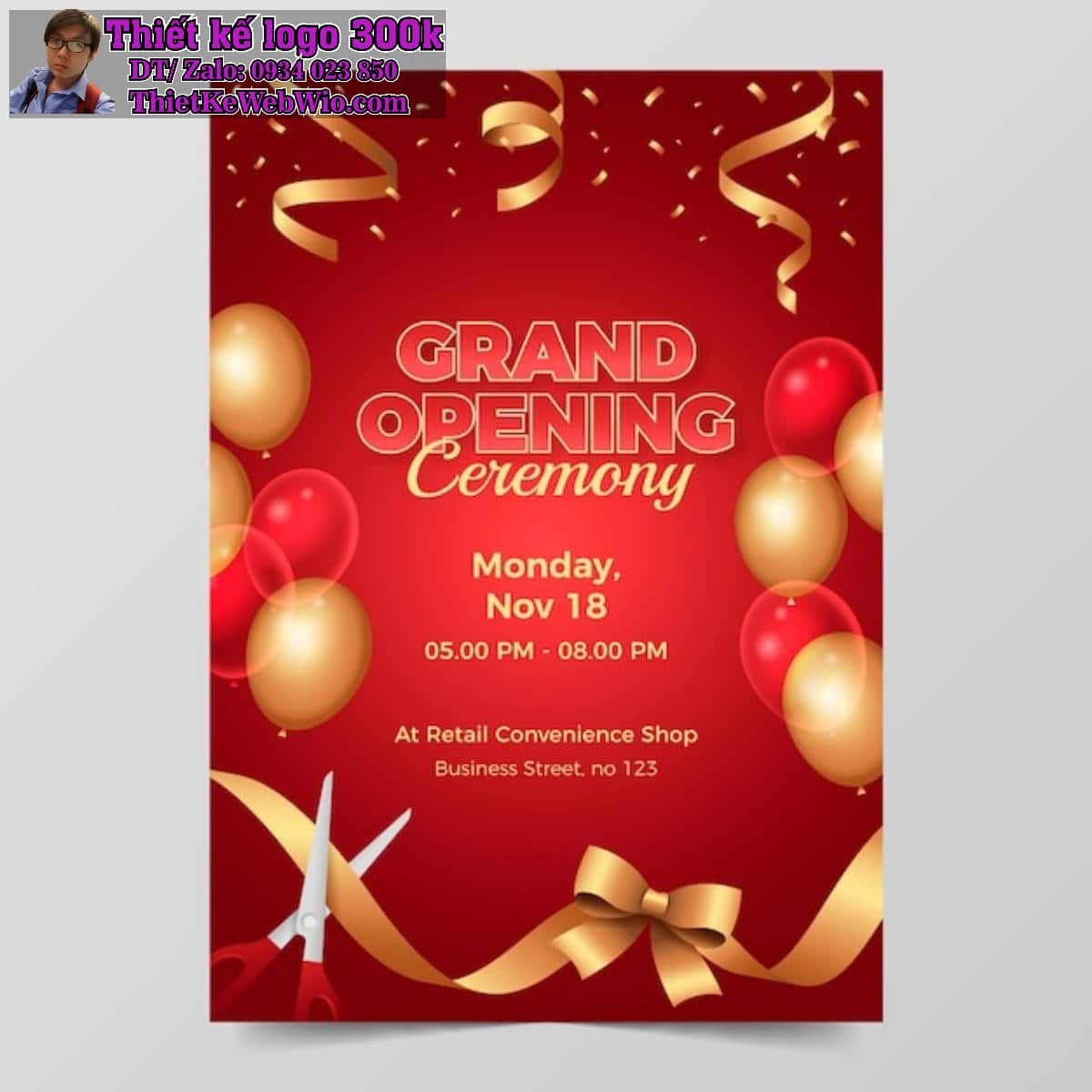 Thiết kế thiệp ( thư ) mời Tiệc khai trương Chào Đón (Welcome Party) - WIO