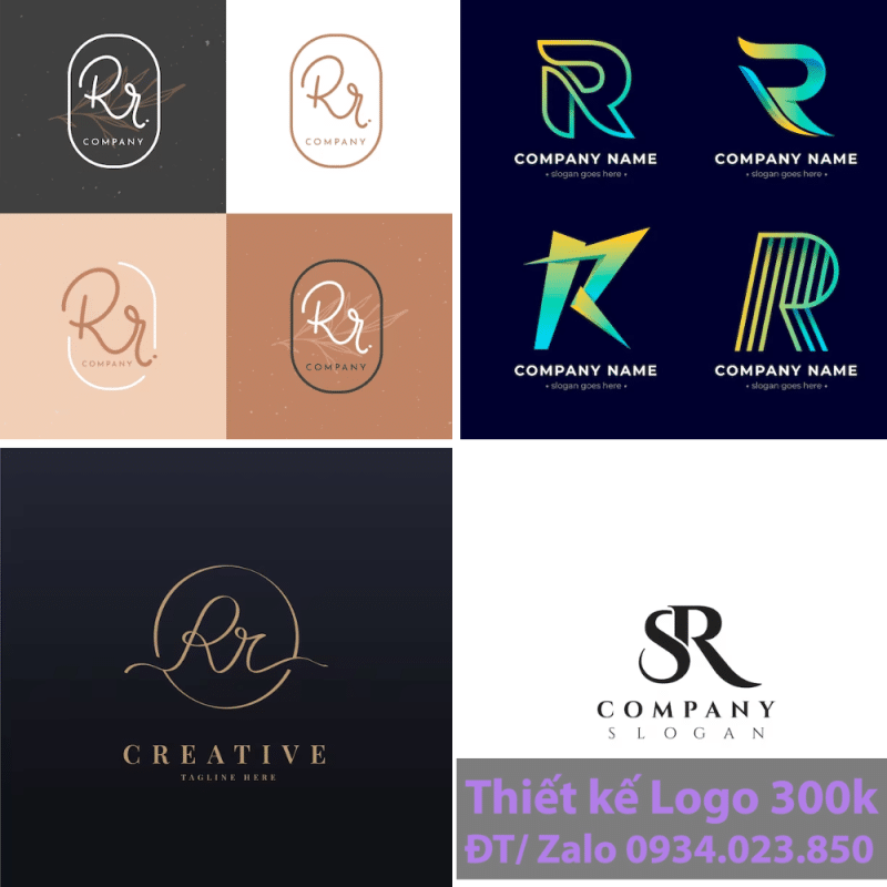 Thiết kế logo chữ R cách điệu, GIÁ RẺ 300K ĐẸP CHUYÊN NGHIỆP - WIO